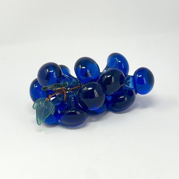 No Brand | Accents | Vintage Blown Glass Grape Cluster Wired Mcm Green ...